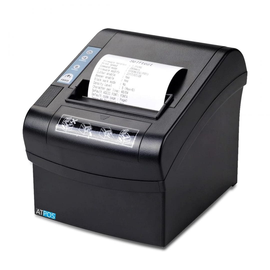 Atpos AT-602 80mm 3 Inch Dual Mode Thermal Receipt + Label Printer (USB ...