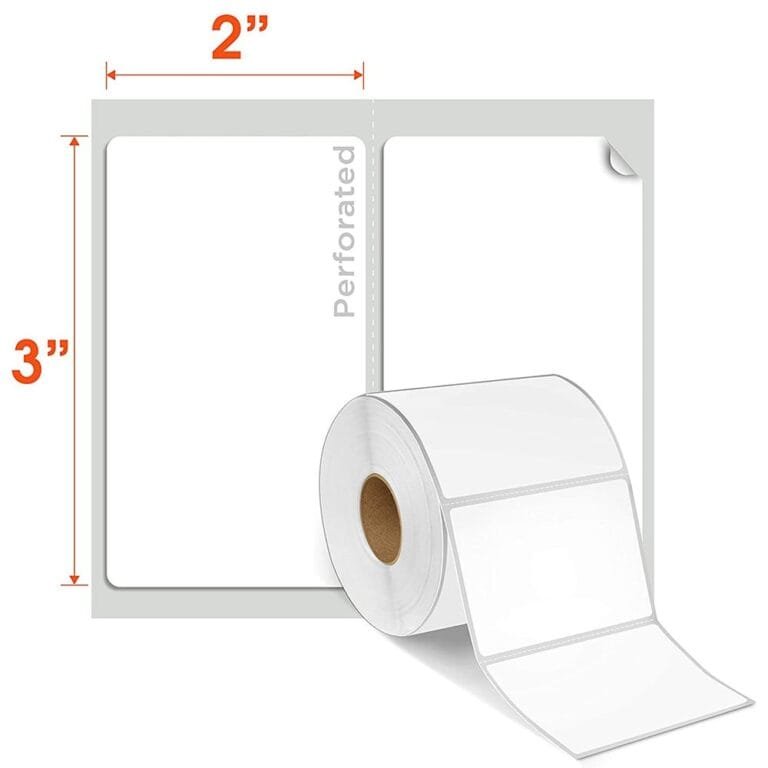 (3X2 Inch) 75X50mm Direct Thermal Barcode Sticker Label Paper Self ...